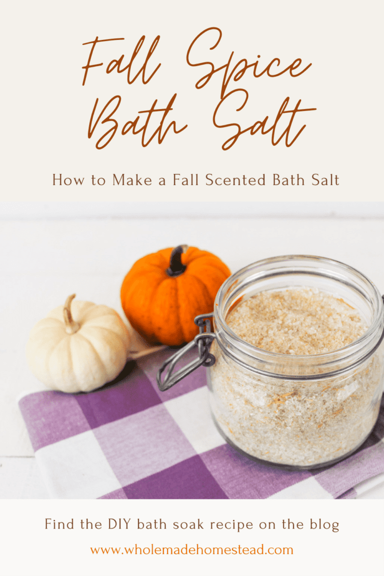 Fall Spice Homemade Bath Salt Recipe - WholeMade Homestead