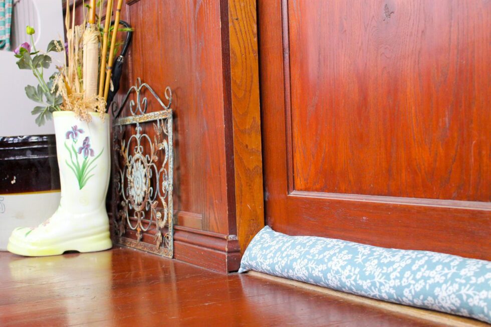 DIY Door Draft Stopper - WholeMade Homestead