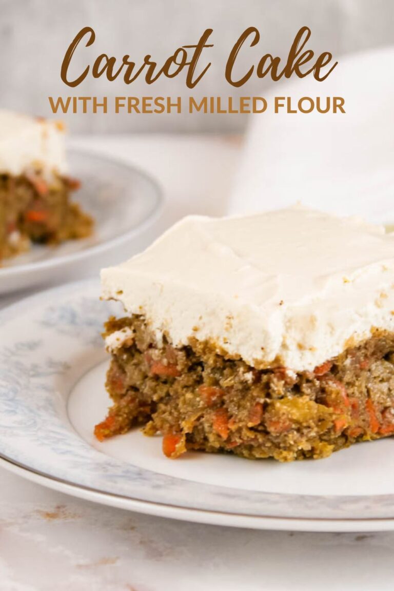Carrot Cake With Fresh Milled Flour - WholeMade Homestead